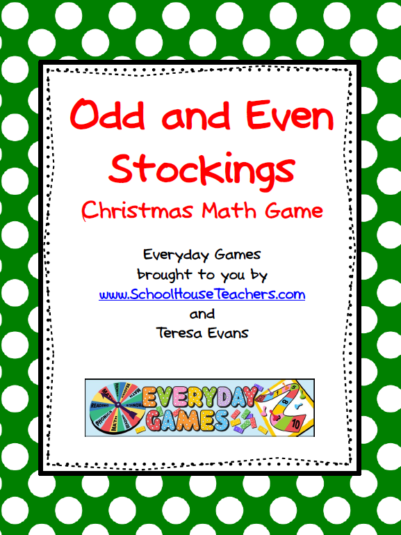 Odd and Even Stockings Math Game - SchoolhouseTeachers.com