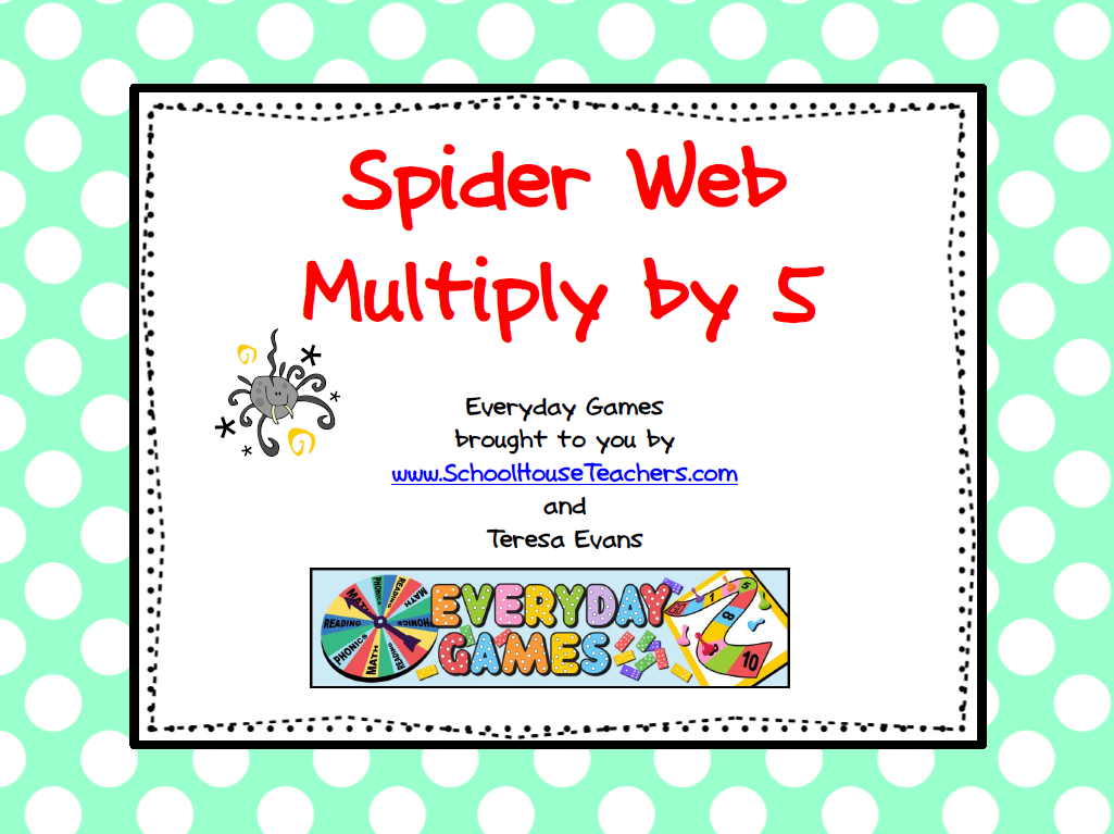 Spider Web Multiply by 5 - SchoolhouseTeachers.com
