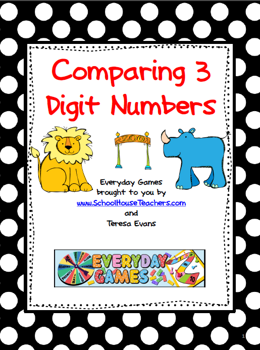 Comparing 3 Digit Numbers - SchoolhouseTeachers.com
