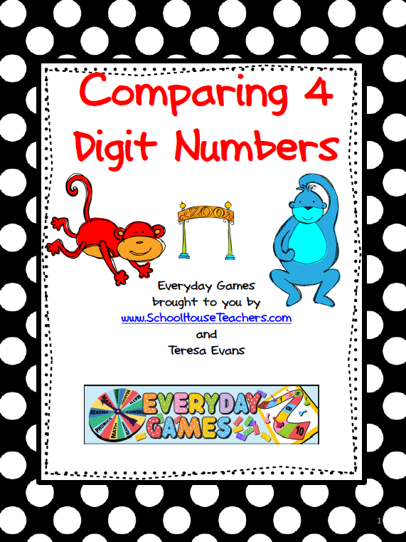 Comparing 4 Digit Numbers - SchoolhouseTeachers.com