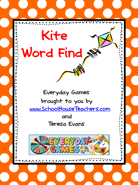 Kite Word Find - SchoolhouseTeachers.com