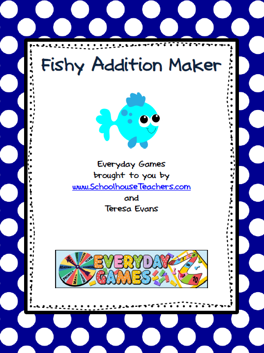 Fishy Addition Maker - SchoolhouseTeachers.com