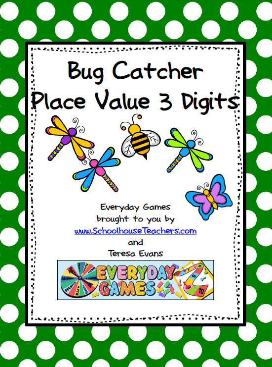 Bug Catcher Place Value 3 Digits - SchoolhouseTeachers.com