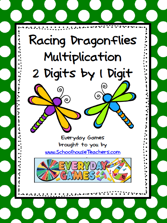 Racing Dragonflies Multiplication 2 Digits by 1 Digit ...