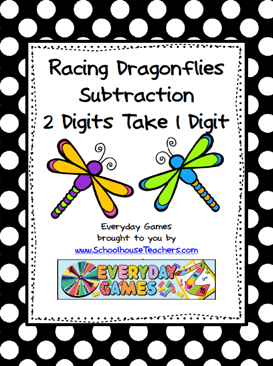 Racing Dragonflies Subtraction 2 Digits Take 1 Digit ...