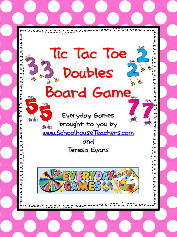 Tic Tac Toe Doubles - SchoolhouseTeachers.com