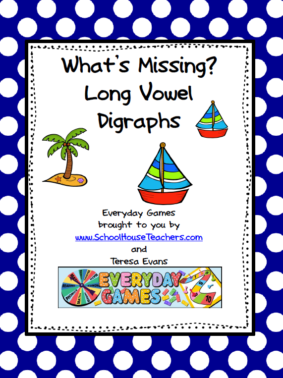 What's Missing? Long Vowel Digraphs - SchoolhouseTeachers.com