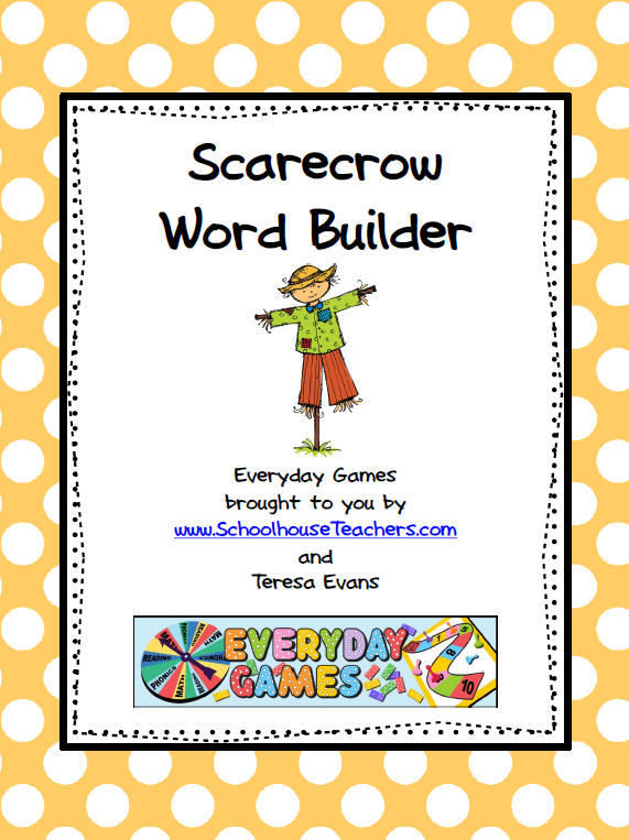 Scarecrow Word Builder - SchoolhouseTeachers.com
