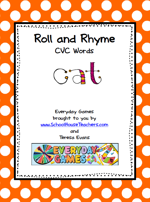 Roll and Rhyme CVC Words - SchoolhouseTeachers.com