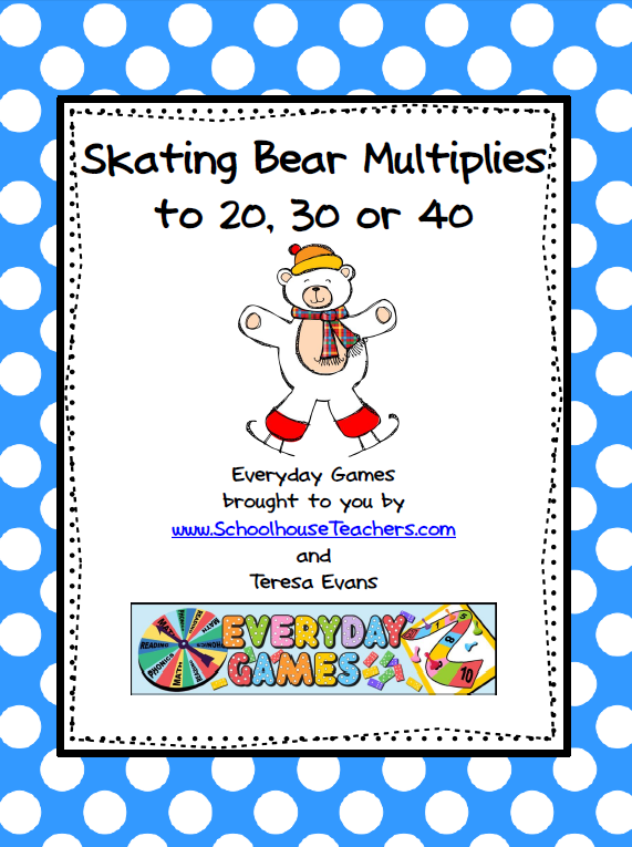 Skating Bear Multiplies to 20, 30, or 40 - SchoolhouseTeachers.com