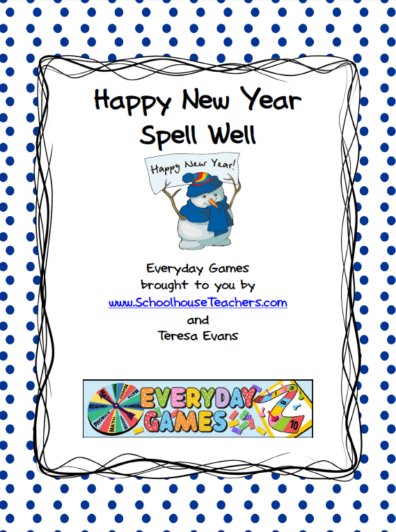 Happy New Year Spell Well - SchoolhouseTeachers.com