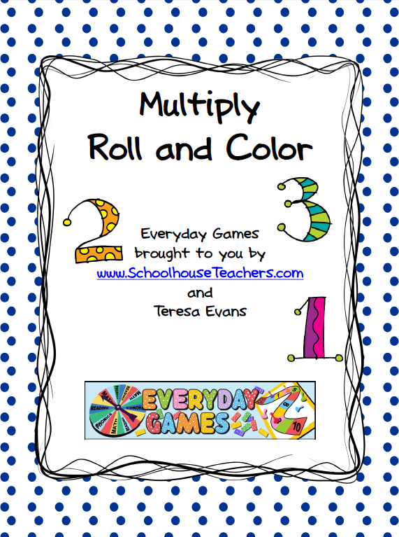 Multiply Roll and Color - SchoolhouseTeachers.com