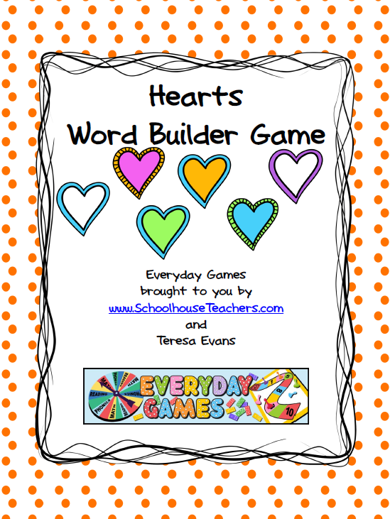 Hearts Word Builder Game - SchoolhouseTeachers.com