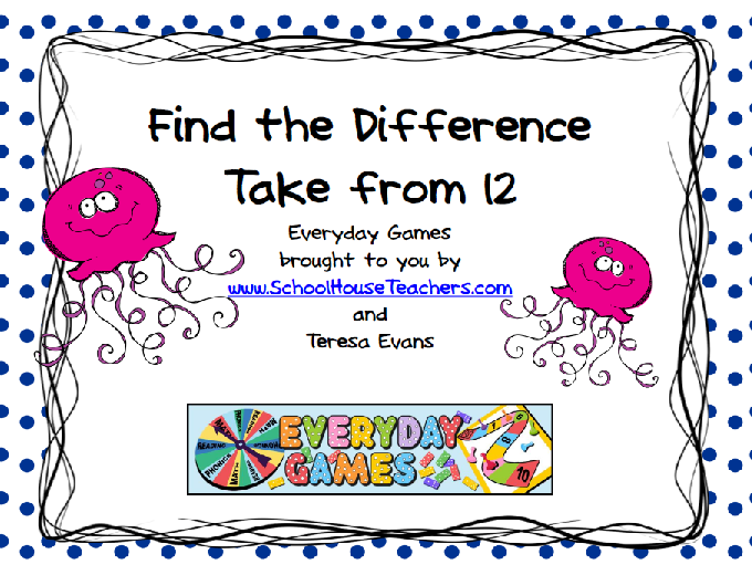 Find the Difference Take from 12 - SchoolhouseTeachers.com