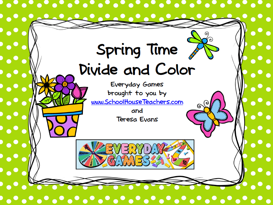 Spring Time Divide and Color - SchoolhouseTeachers.com