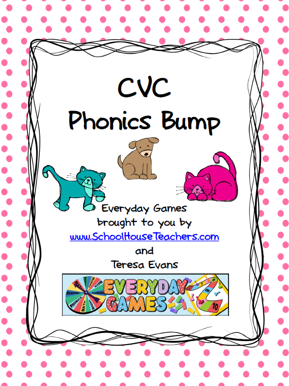 CVC Phonics Bump - SchoolhouseTeachers.com