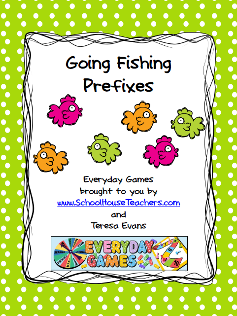 Going Fishing Prefixes - SchoolhouseTeachers.com