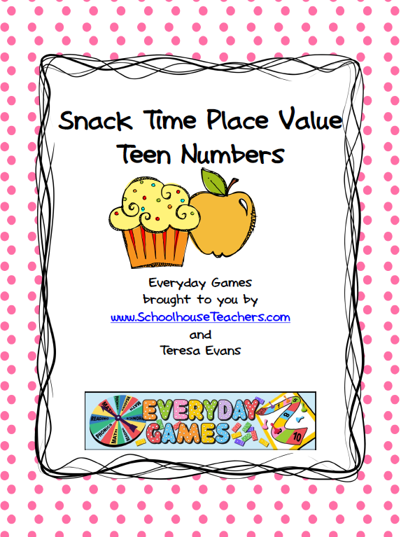 Snack Time Place Value Teen Numbers - SchoolhouseTeachers.com