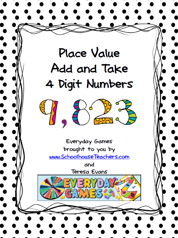 Place Value Add and Take 4 Digit Numbers - SchoolhouseTeachers.com