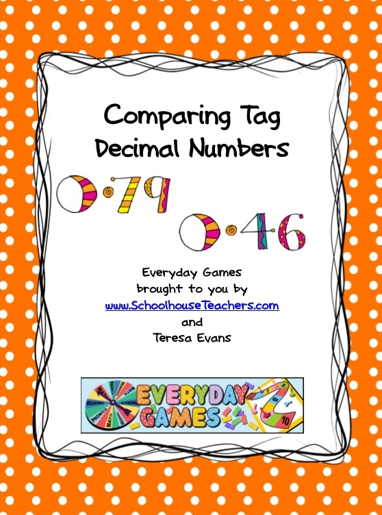 Comparing Tag - Decimal Numbers - SchoolhouseTeachers.com