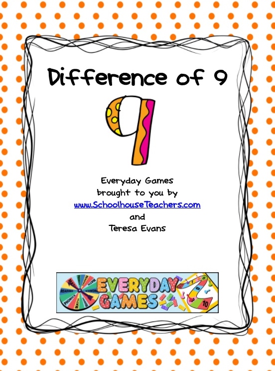 Difference of 9 - SchoolhouseTeachers.com