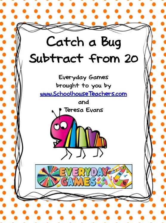 Catch a Bug Subtract from 20 - SchoolhouseTeachers.com