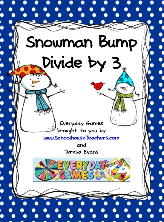 Snowman Bump Divide by 3 - SchoolhouseTeachers.com