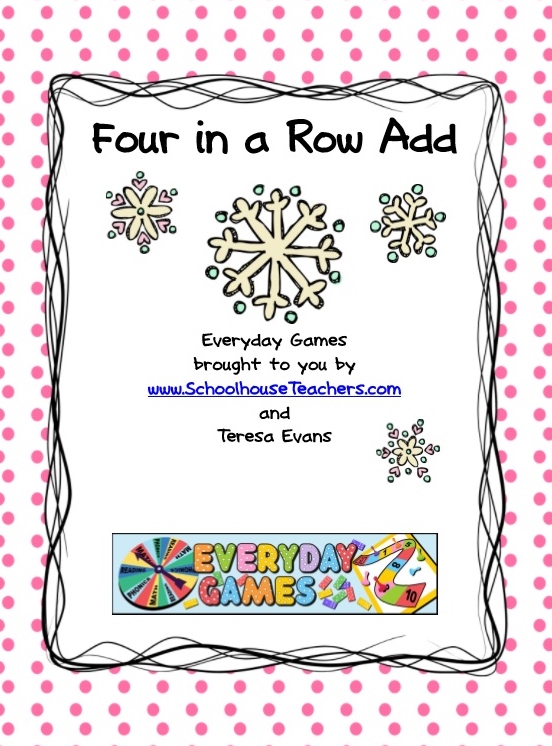 Four in a Row Add - SchoolhouseTeachers.com