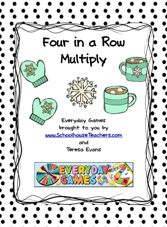 Four in a Row Multiply - SchoolhouseTeachers.com