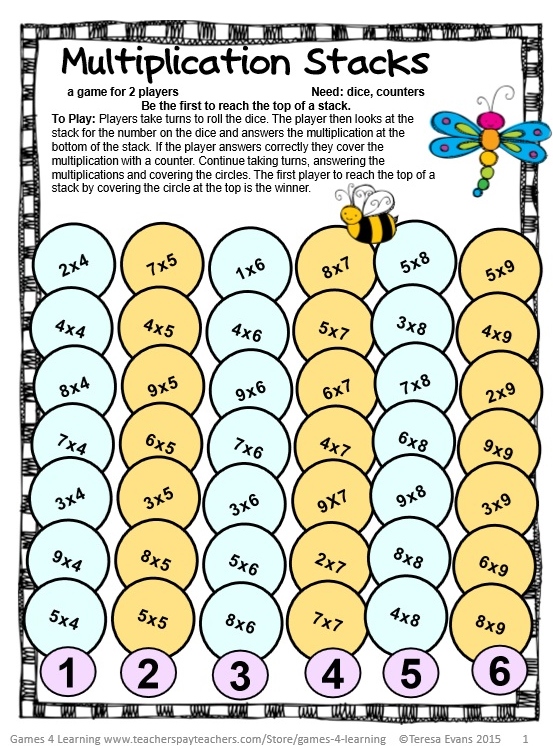 Multiplication Stacks - SchoolhouseTeachers.com