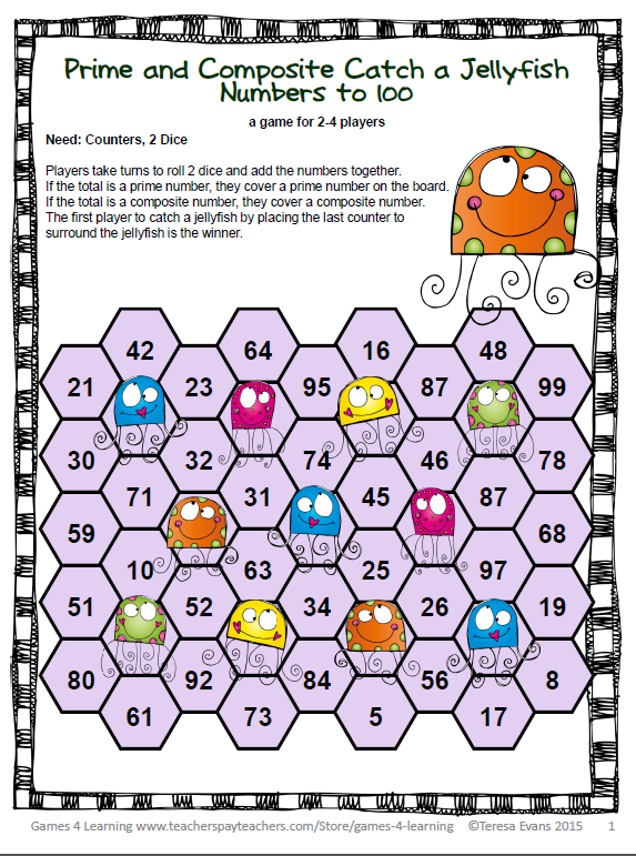 Prime and Composite Catch a Jellyfish Numbers to 100 ...