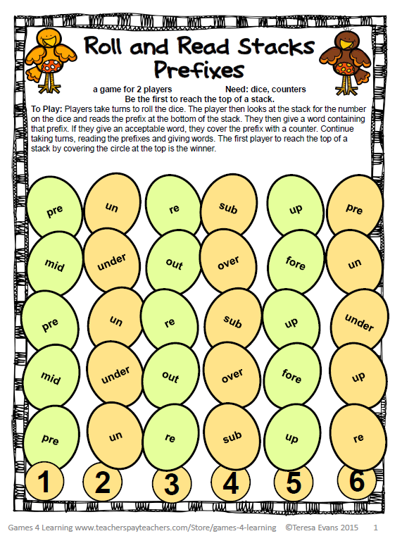 Roll and Red Stacks Prefixes - SchoolhouseTeachers.com
