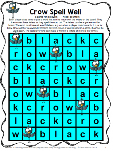 Crow Spell Well - SchoolhouseTeachers.com