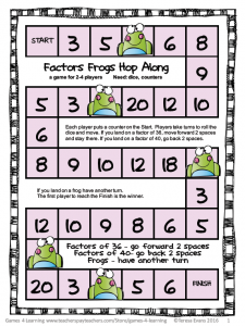 Factors Frogs Hop Along - SchoolhouseTeachers.com