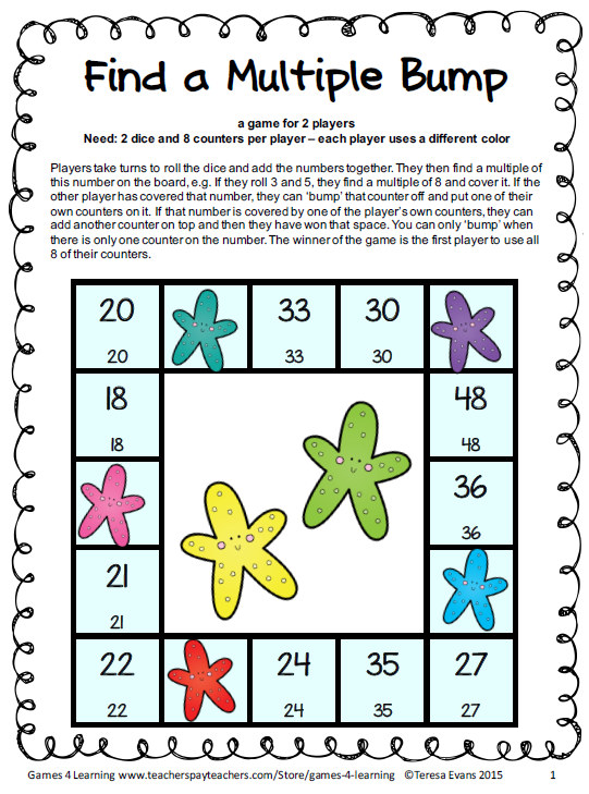 Find a Multiple Bump - SchoolhouseTeachers.com