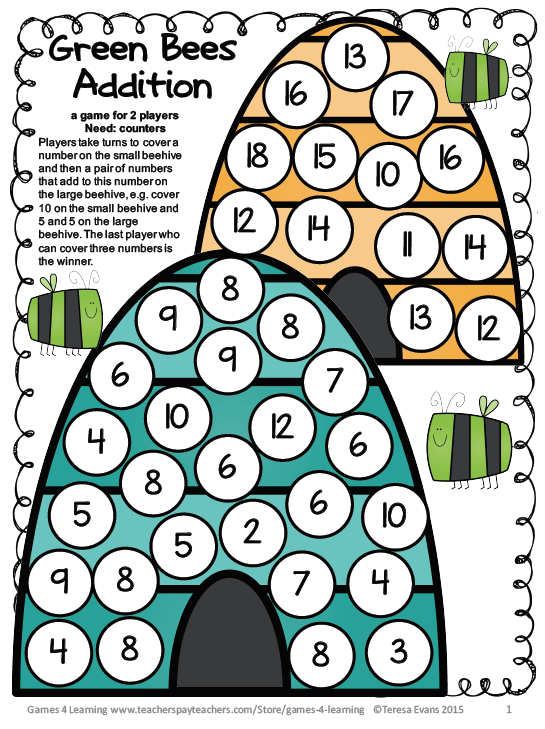 Green Bees Addition - SchoolhouseTeachers.com