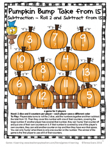 Pumpkin Bump Take from 15 - SchoolhouseTeachers.com