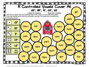 R Controlled Vowels Cover All – ar, er, ir, or, ur ...
