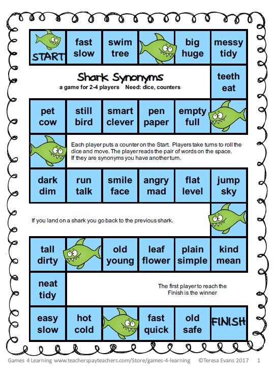 Shark Synonyms - SchoolhouseTeachers.com