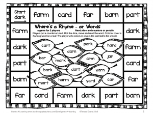 Where’s a Rhyme – ar Words - SchoolhouseTeachers.com