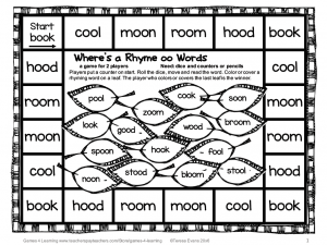 Where’s a Rhyme – oo Words - SchoolhouseTeachers.com