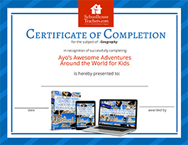 Geography Certificates Library - SchoolhouseTeachers.com