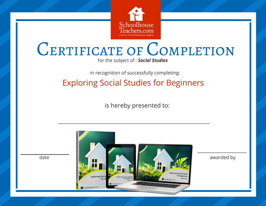 Social Studies Certificates Library - SchoolhouseTeachers.com