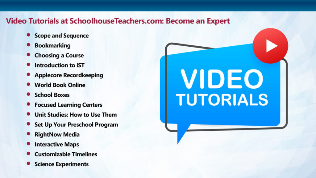 SchoolhouseTeachers.com Video Tutorials and Guides