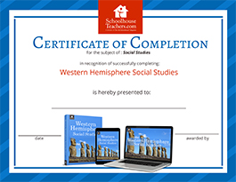Social Studies Certificates Library - SchoolhouseTeachers.com